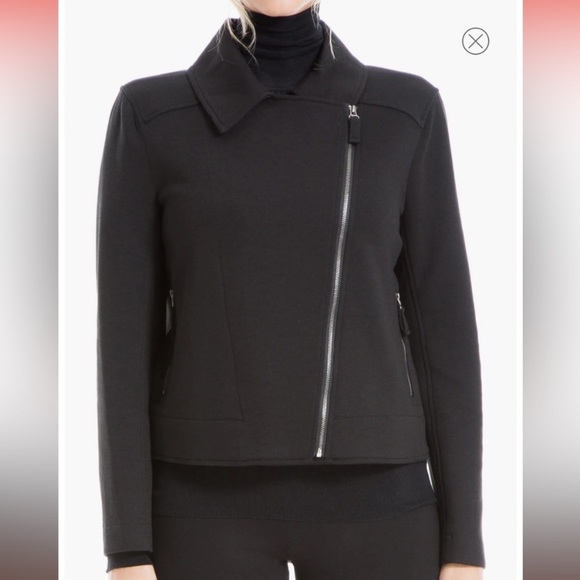 Max Studio | Jackets & Coats | Max Studio Black Bomber Jacket With ...